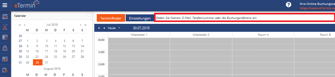 Kriterien bzw. Felder bei Terminsuche konfigurierbar – eTermin Online ...