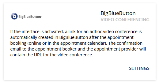 Setting up the eTermin - BigBlueButton Interface – eTermin Online Terminplaner